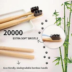 DR PERFECT Dog Toothbrush, Ultra Soft Bristle Eco-Friendly Bamboo Toothbrush for Sensitive Gum Dog and Aged Dog with Teeth Cleaning, for Medium & Large Dog Oral Health (4)