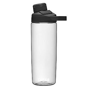 CamelBak Chute Mag BPA Free Water Bottle with Tritan Renew - Magnetic Cap Stows While Drinking, 20oz, Clear
