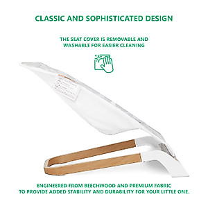 Evolur Koko Portable Infant Bouncer in Grey, Breathable Fabric, Removable Seat Cover, Easy to Clean Baby Bouncer