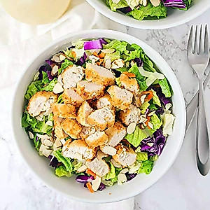 Hesen 60 oz Large Soup Bowl, Pho Bowls, Large Ramen Bowl Set of 3, 8 in Off White Porcelain Big Bowls…