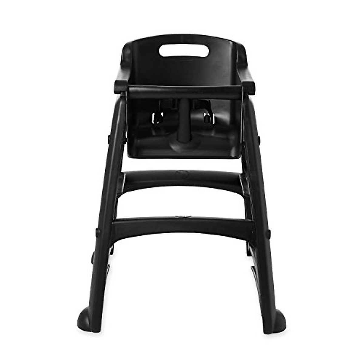 Rubbermaid Commercial Products Sturdy High-Chair, Up to 33lb Weight, Unassembled, Stackable, Black, Fits Under Table for Child/Baby/Toddler