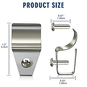 (10 Pack) Blink Outdor Camera Mount Vinyl Siding Clips Hooks,No-Hole Needed Outdoor Siding Hanger for Mounting Wyze Cam/Ring/arlo Home Security Camera, Weatherproof Stainless Steel Blink Siding Mount