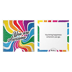 Dessie Awesome Cards - 40 Unique Mini Encouragement Cards w/Inspirational Messages 2.5" x2x5. Employee Appreciation Gifts. Teacher Appreciation Cards in Bulk. Positive Affirmation Cards.