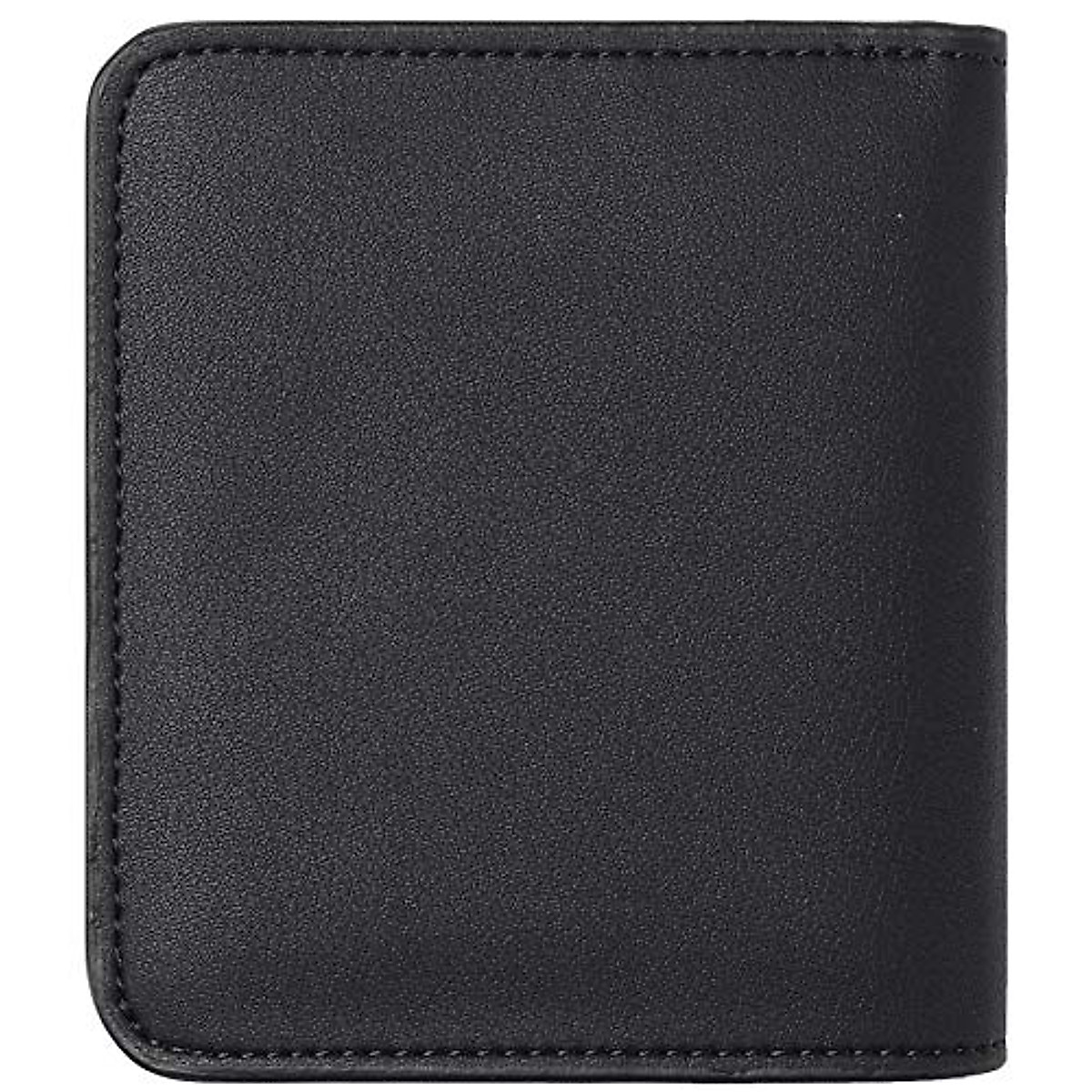 Toughergun Womens Rfid Blocking Small Compact Bifold Luxury Genuine Leather Pocket Wallet Ladies Mini Purse with ID Window (01 ReNapa Black)