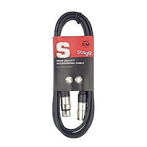 Stagg SMC3 S-Series Male XLR to Female XLR Microphone Cable - 10ft