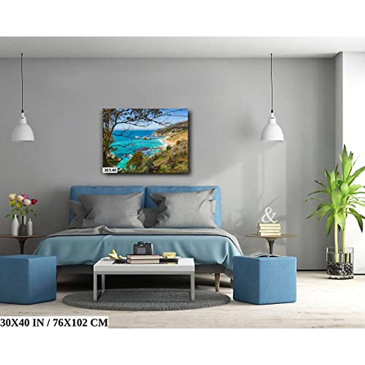 Big Sur Ocean Seascape Photo Wall Art Decor (Paper Print, 8x10 inches)