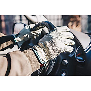 G & F Products unisex adult Unlined work gloves, Yellow, Large Pack of 3 US