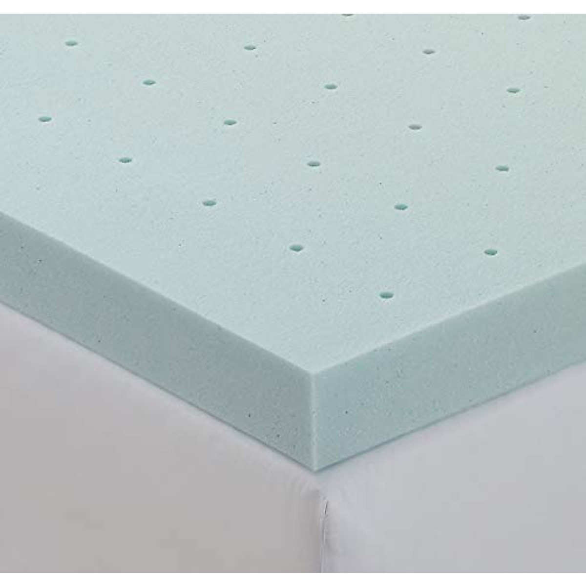 Nestl Bedding Mattress Topper, 2 Inch Memory Foam Topper, Gel Infused Memory Foam Mattress Topper, Ventilated Design Mattress Pad, Queen, Blue