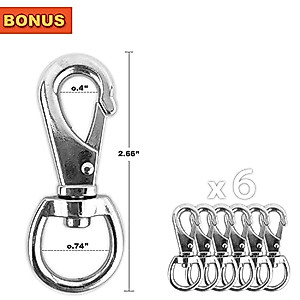 Wellmax Diamond Braided Nylon Rope with Uv Treatment and Weather Resistant, 3 Pack 1/4" x 20/40/80ft Multi-Color and 6 Bonus Quick Links