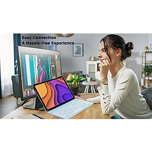 Wireless Bluetooth Keyboard and Mouse Combo Portable Mini Small Slim Compact Typewriter Ergonomic Travel Bluetooth Keyboard Mouse for iPhone iPad Mac Macbook Pro Laptop Android Phone Samsung Tablet