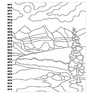 Large Print Easy Color & Frame - Nature (Stress Free Coloring Book)