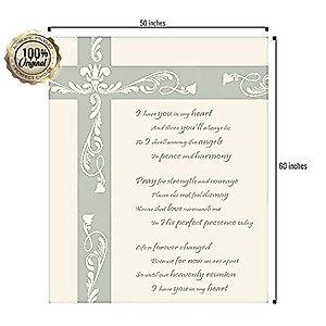 Soft Knit Sympathy Blanket to Comfort Grieving - Christian Memorial Gift