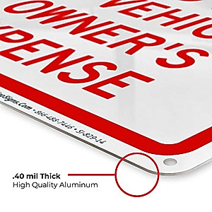 No Parking Sign, Violators Will be Towed10x14 Inches, Rust Free .040 Aluminum, Fade Resistant, Made in USA by Sigo Signs