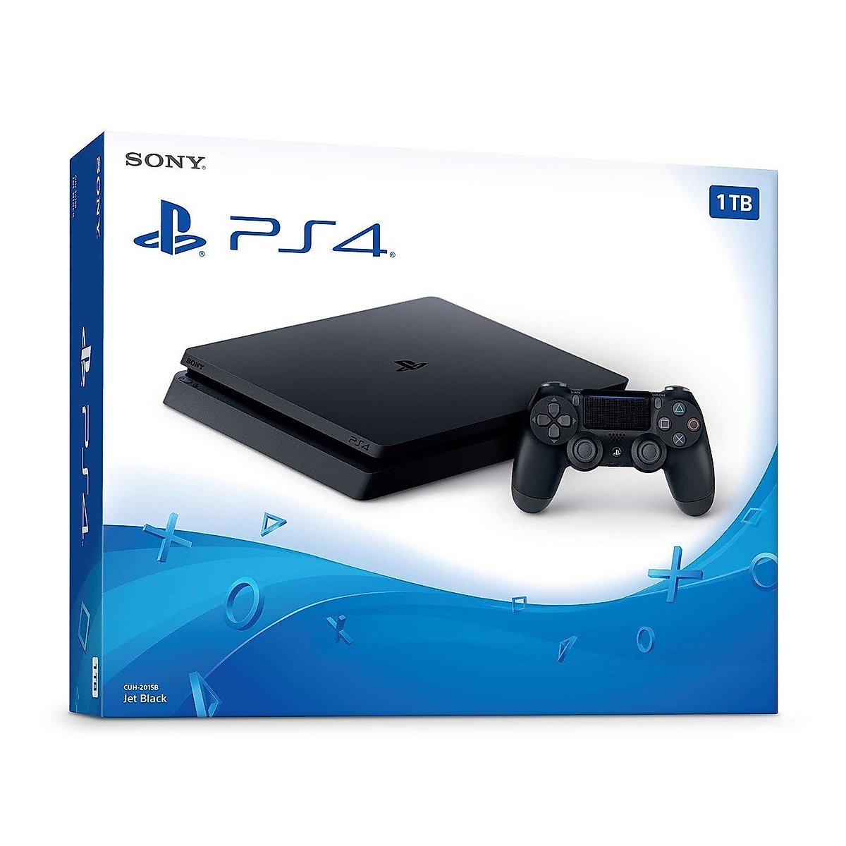 Playstation 4 Slim 2TB SSHD Console with Dualshock 4 Wireless Controller Bundle Enhanced with Fast Solid State Hybrid Drive (Renewed)
