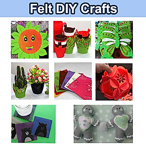 Misscrafts Acrylic Felt by The Yard White Felt Sheets 1 X 2 Yard Nonwoven Fabric Squares Soft for for Crafts Patchwork Sewing DIY Costumes (White)