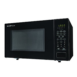 SHARP Black Carousel Cu. Ft. 1000W Countertop Microwave Oven (ISTA 6 Packaging), 1.1 Cubic Foot, 1000 Watts