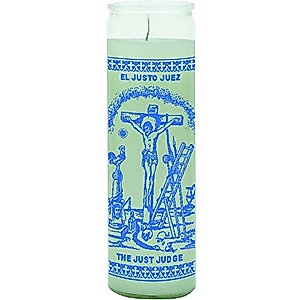 Indio 7 Day Glass Candle Just Judge - White