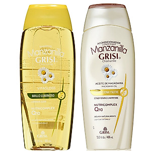 Manzanilla (Chamomille) Shine & Repair Shampoo & Silky & Shine Conditioner Set 400ml by Grisi