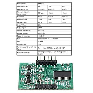 Air Quality Sensor, MMD3005 High Sensitivity Odor Gas Sensor Detection Module, for Ammonia Gas, Hydrogen Sulfide and Content