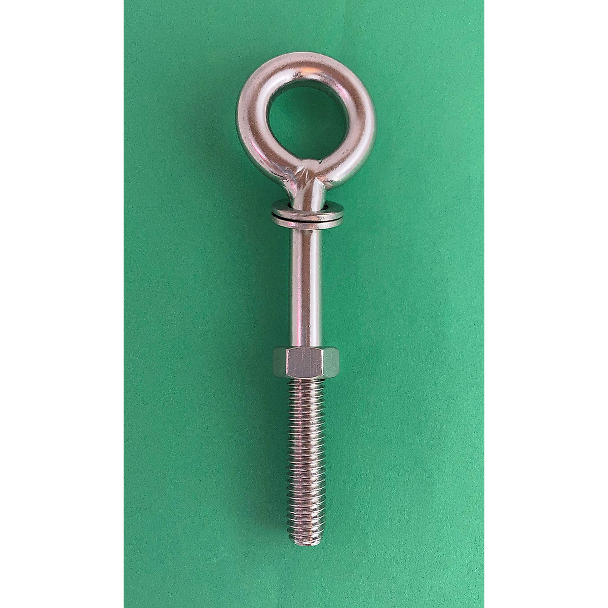 US STAINLESS 2 Pieces Stainless Steel 316 Eye Bolt 1/2" x 6" Whitworth Short Thread Marine Grade