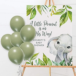 12 Inch Sage Green Balloons Eucalyptus Bridal Shower Balloons Greenery Gender Neutral Baby Shower Decorations Olive Green Party Balloons 40 Count