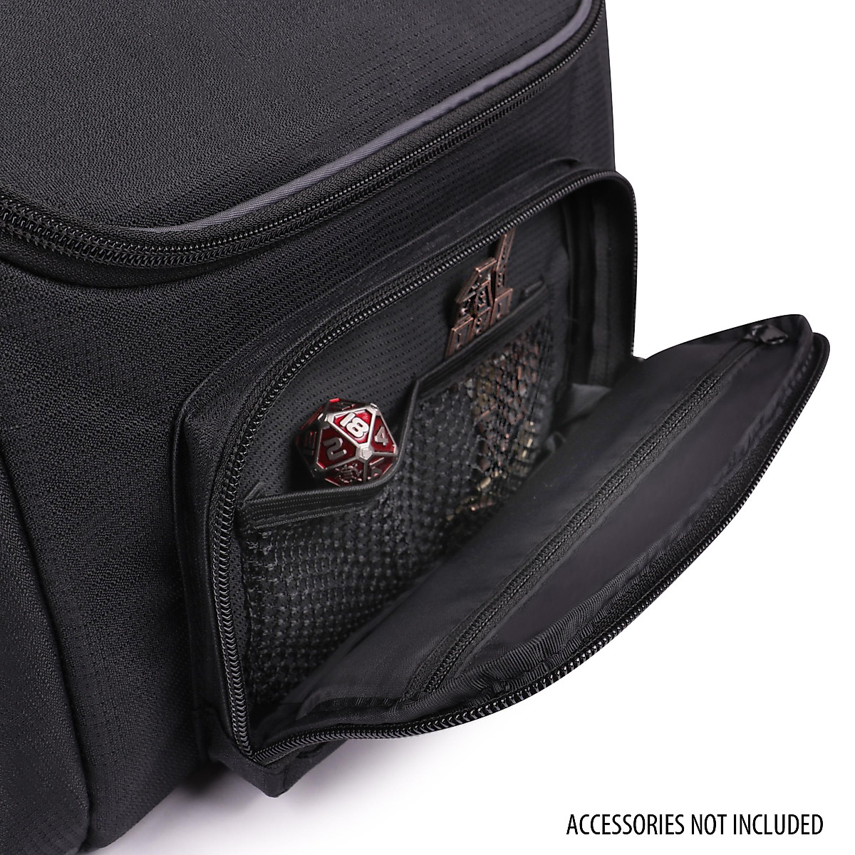 USA Gear MTG Bag Compact Card Case - Magic the Gathering Deck Carrying Case with Padded Customizable Interior, Fits MTG Deck Boxes, Booster Box, Yugioh Card Decks and more Accessories (Bag Only)