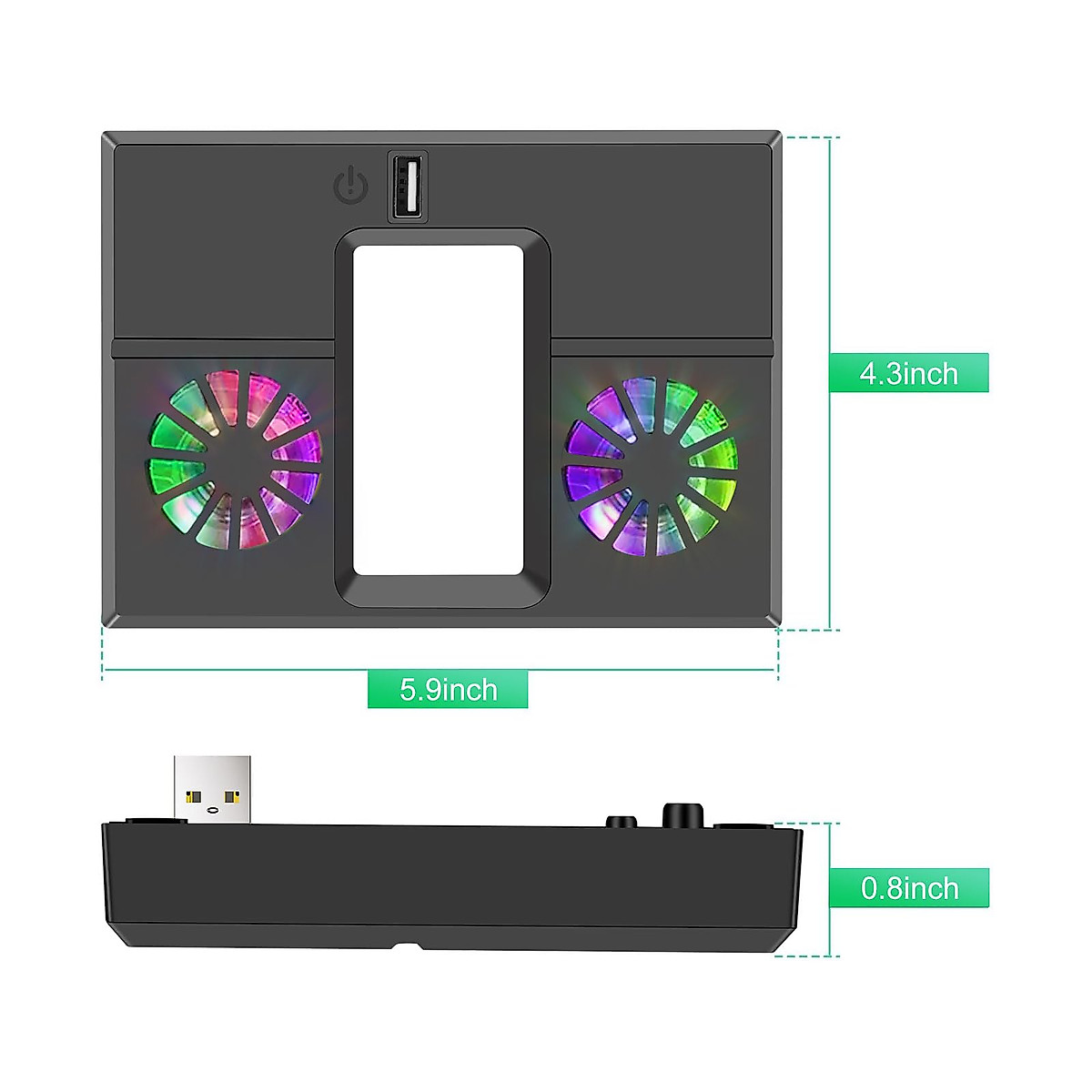 Linkstyle Cooling Fan for Xbox Series X, Vertical Cooling Stand Cooling System with Colorful RGB Lights and 1 USB Port