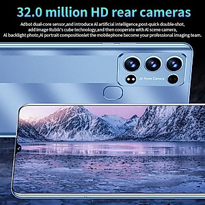 Rino9Pro Cheap Smartphone, 3 in 1 Navigation System Cell Phone, 16GB RAM 1TB ROM Unlocked Mobile Phones, 5G Network, Dimensity9000 (10 cores) CPU,Blue-1TB