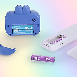 EBL Rechargeable AAA Batteries 10 Pack High Capacity 1100mAh (10 Pack- 2 * 5 Color in One Box) 1.2V Ni-Mh Triple AAA Battery ProCyco Technology