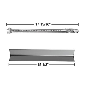 Grilling Corner Repair Kit 7635 69785 for Weber Spirit I & II 200 with Front Control, Spirit E210, E220, S210, S220 (Stainless Steel Burner and Stainless Flavorizer Bars)