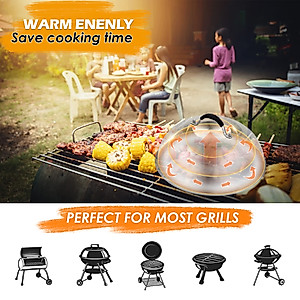 Griddle Accessories Kit for Blackstone, Cast Iron Grill Press, 12-Inch Round Melting Dome(304 Stainless Steel), Squeeze Bottles with Egg Rings, Perfect for Flat Top Grill Indoor Outdoor