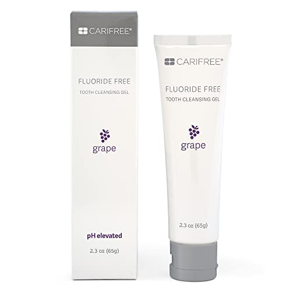 CariFree Fluoride Free Gel (Grape): Nano Hydroxyapatite Toothpaste | Neutralizes pH | Freshens Breath and Moistens Mouth | Dentist Recommended for Oral Care | Toothpaste Replacement