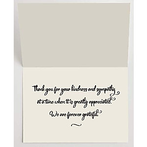 Funeral Thank You Cards - Sympathy Bereavement Thank You Cards With Envelopes - Message Inside (25, Fall Flowers)