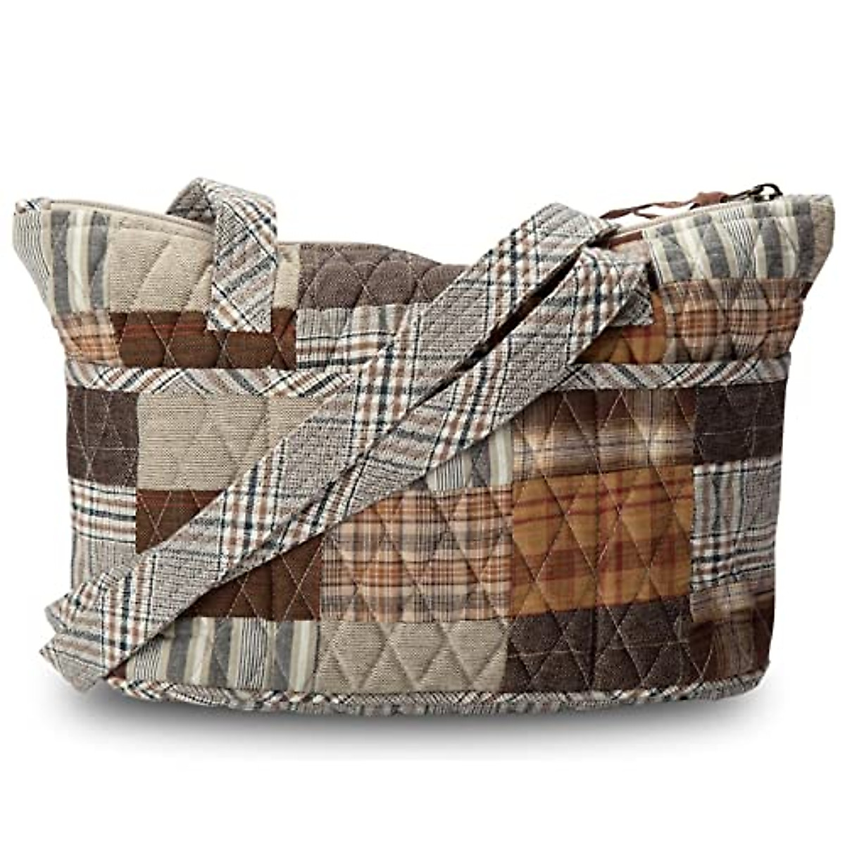 Bella Taylor | Quilted Handbag Purse | 10 Pockets For Organization | Shoulder Carry | Cotton Country Patchwork | Taylor | Rory