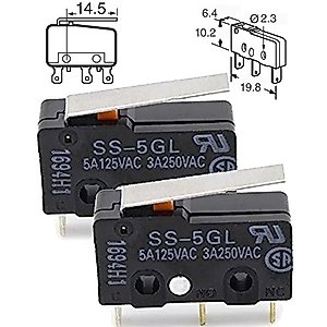 Switch Snap Action SS-5GL (Pack of 2) Basic/Snap Action Switches