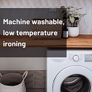 Balophily Sofa Square Throw Pillow Covers 18x18 Set of 2, Polyester Buffalo Plaid Couch Throw Pillow Cases, Black and White