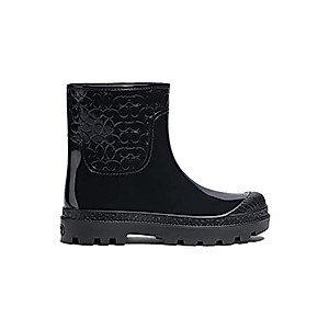 Coach Millie Rubber Rain Bootie Black 6 B (M)