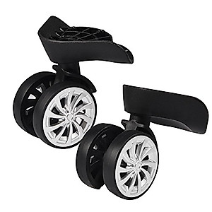 Zyyini 2pcs Luggage Suitcase Universal Wheels, Luggage Swivel Wheel Replacement, Poly Urethane Durable 360 Degree Rotation Wheels, Travel Suitcase Wheels With Screws For Ordinary Luggage Box