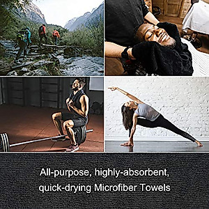 Arkwright Microfiber Gym Towel - (Pack of 12) Soft Lightweight Quick Dry Hotel Quality Hand Towels, 300 GSM, Sweat Absorbent, Perfect for Workout, Yoga, Spa, Bathroom, 16 x 27 in, Navy