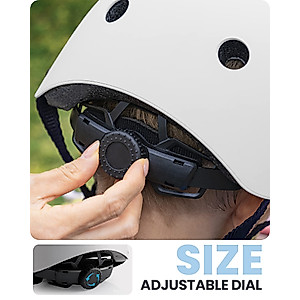 OutdoorMaster Youth & Kids Bike Helmet - Adjustable Multi-Sports Skateboard Helmet with Removable Liners for Balance Bike, Toddler Scooter, One Wheel Hoverboard - White - S