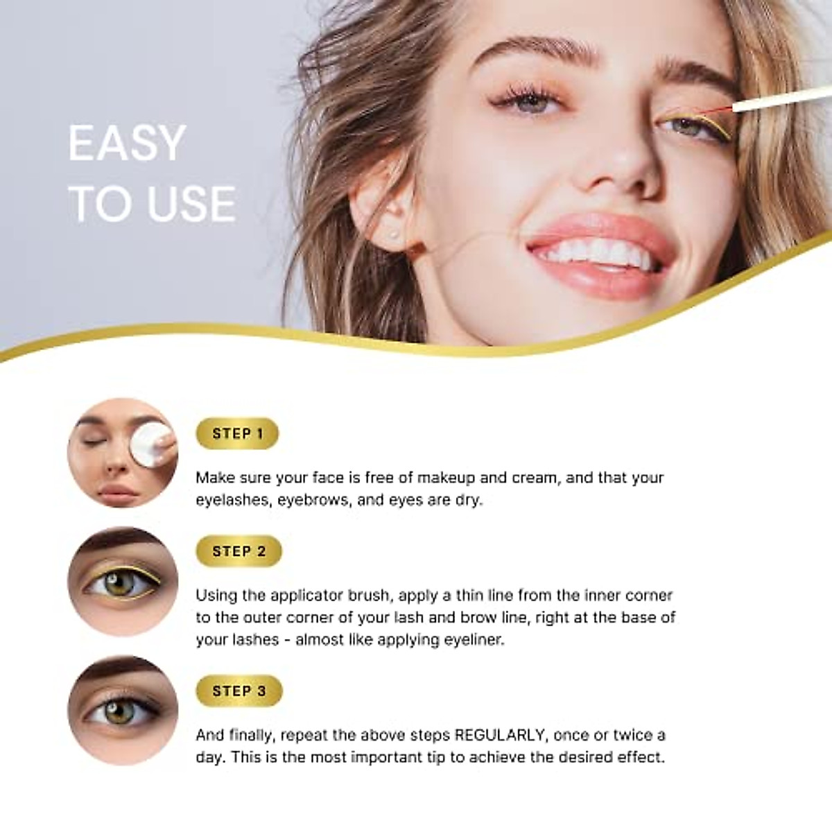 Hues Premium Eyelash Serum (5ML) - Lash Serum Boosts Lash for Fuller, Longer, Thicker Looking Eyelashes, Lash Enhancing Serum for Natural Lashes.