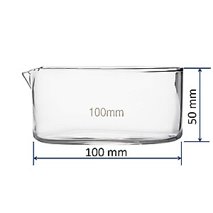 Labnique Borosilicate Glass Crystallizing Dish with Spout, Evaporation Dish (100mm), 300 ml Capacity