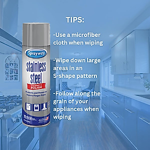 Sprayway SW148R Water-Based Stainless Steel Cleaner, 15 oz.