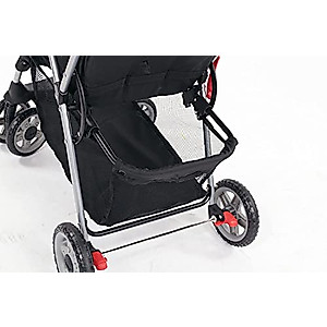 Kolcraft Cloud Plus Lightweight Easy Fold Compact Toddler Stroller and Baby Stroller for Travel, Large Storage Basket, Multi-Position Recline, Convenient One-hand Fold, 13 lbs - Slate Gray