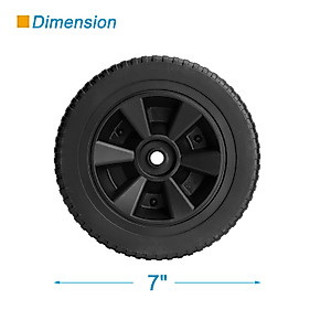 BBQration 7 Inch G437-0037-W1 Grill Wheels Replacement Parts for Charbroil Various Models 463377319 463352521 463365021 469335115 463436415 463340516 Kenmore 415.16123800 Thermos 466360113, 2-Pack