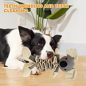 Dog Toys Soft Squeaky Durable Interactive Dog Chew Toys Stuffed Dog Toys Stimulates Puppy Teething Plush Animal Active Chewing Outdoor Reduce Boredom Squeaky Plush Durable Pet Interactive Koala