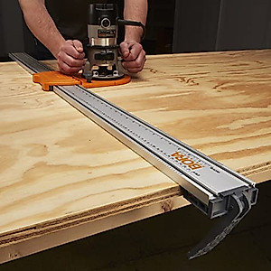 Bora Router Dado Jig, the Woodworking Router Guide That Allows For Precise, Straight Dados, Rabbets, and Mortises | 542005, orange