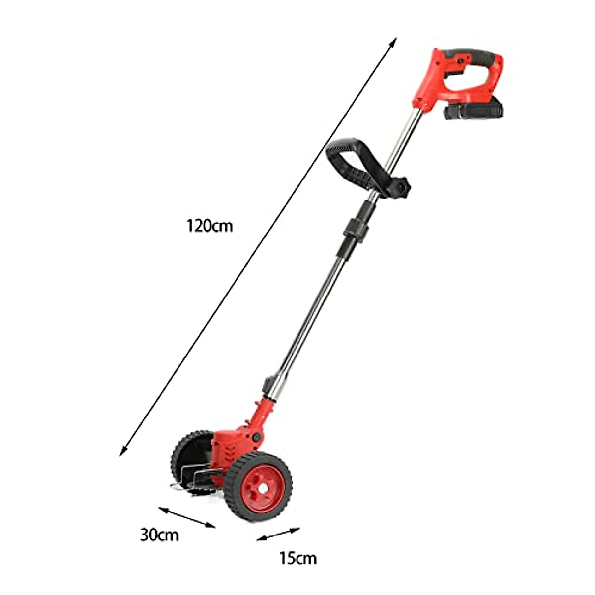 Electric Lawn Mower Grass Trimmer 24V 800W Full Functional Cordless String Trimmer Telescopic Rod D-Shaped Handle Weed Wacker Trimmer 20000 RPM Multi-Purpose Lightweight Bush Cutter for Garden Lawn