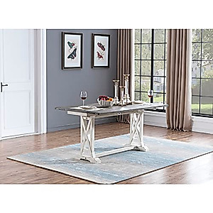 Coast to Coast Imports Bar Harbor II Fold Console Table, Cream, 18" D x 64" W x 31" H, (A48111)