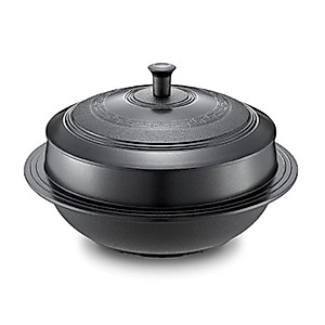 TULGIGS IH Korean Traditional Iron Pot Rice Gamasot Ceramic Cauldron Made in Korea 9.4424cm